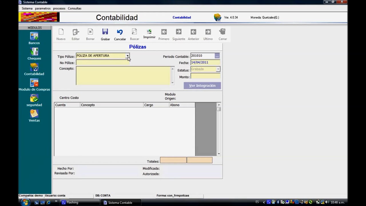 CONTA-TEC SISTEMA CONTABLE ( parte 1) - YouTube