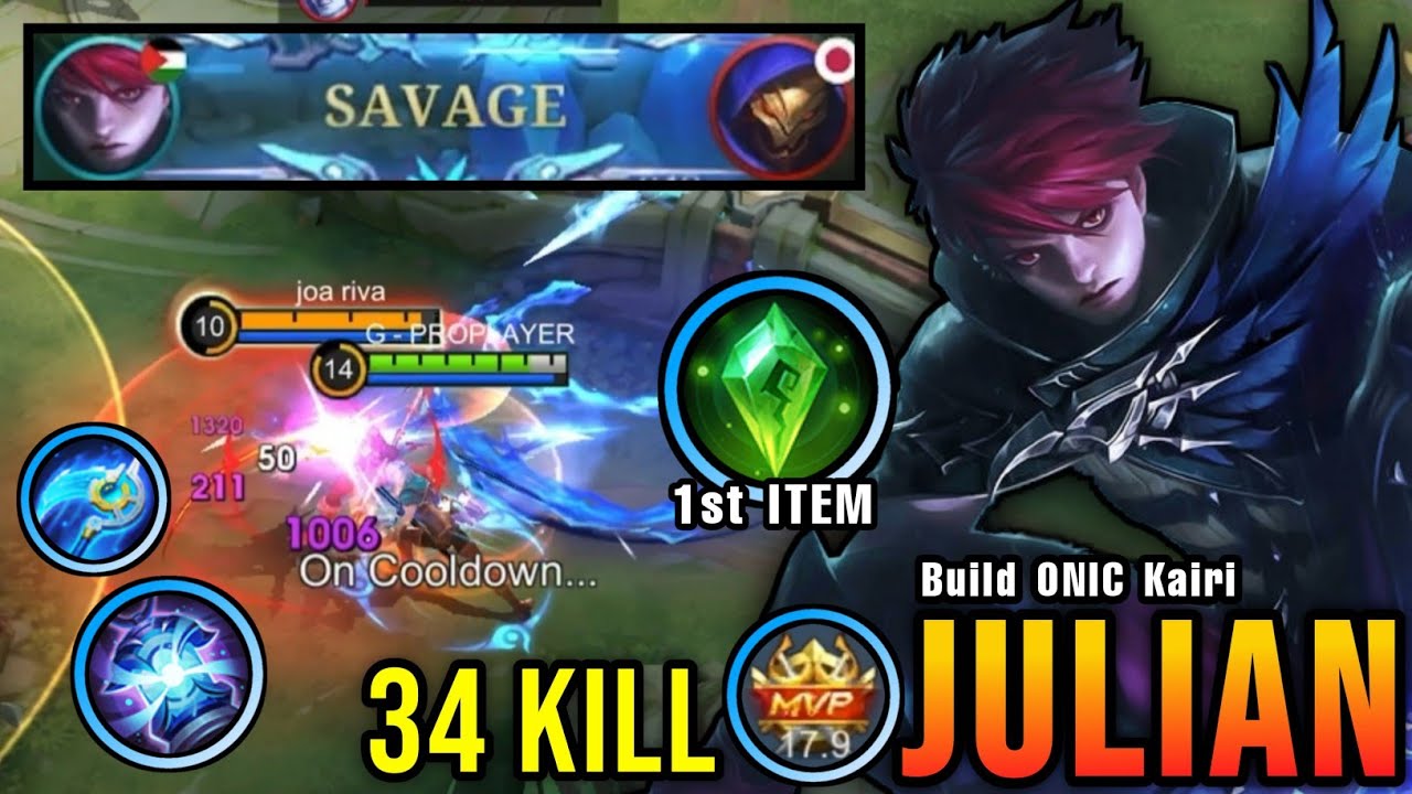 34 Kills!! Thank You ONIC Kairi for New Julian Build Auto SAVAGE ...
