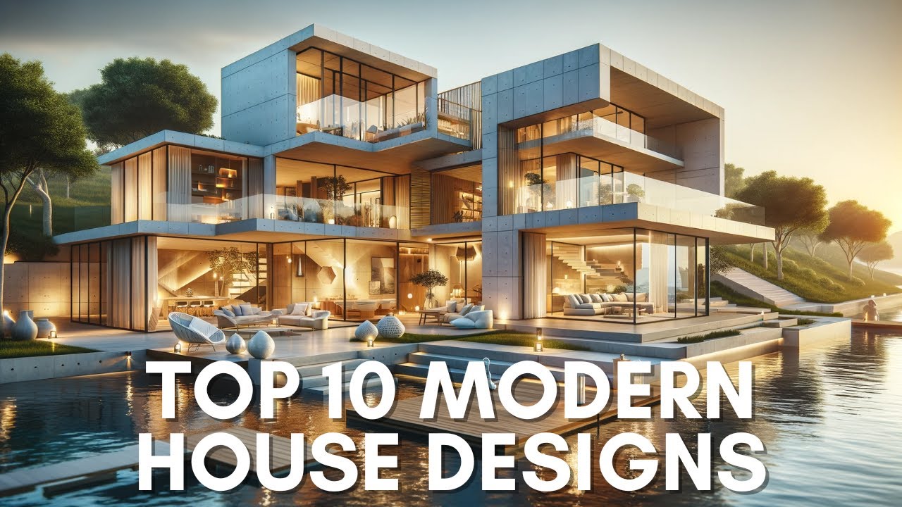TOP 10 Modern House Designs - YouTube