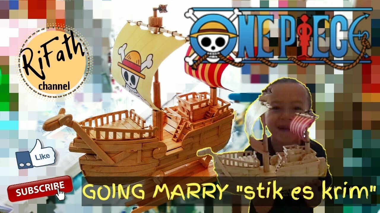 One Piece GOING MERRY stik es krim | kapal | perahu stik eskrim ...