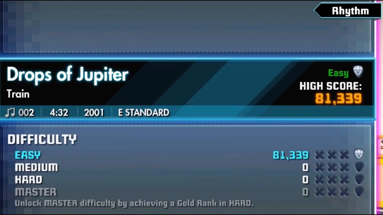 Train - Drops of Jupiter Rocksmith Score Attack Rhythm Easy Drums&Bass ...