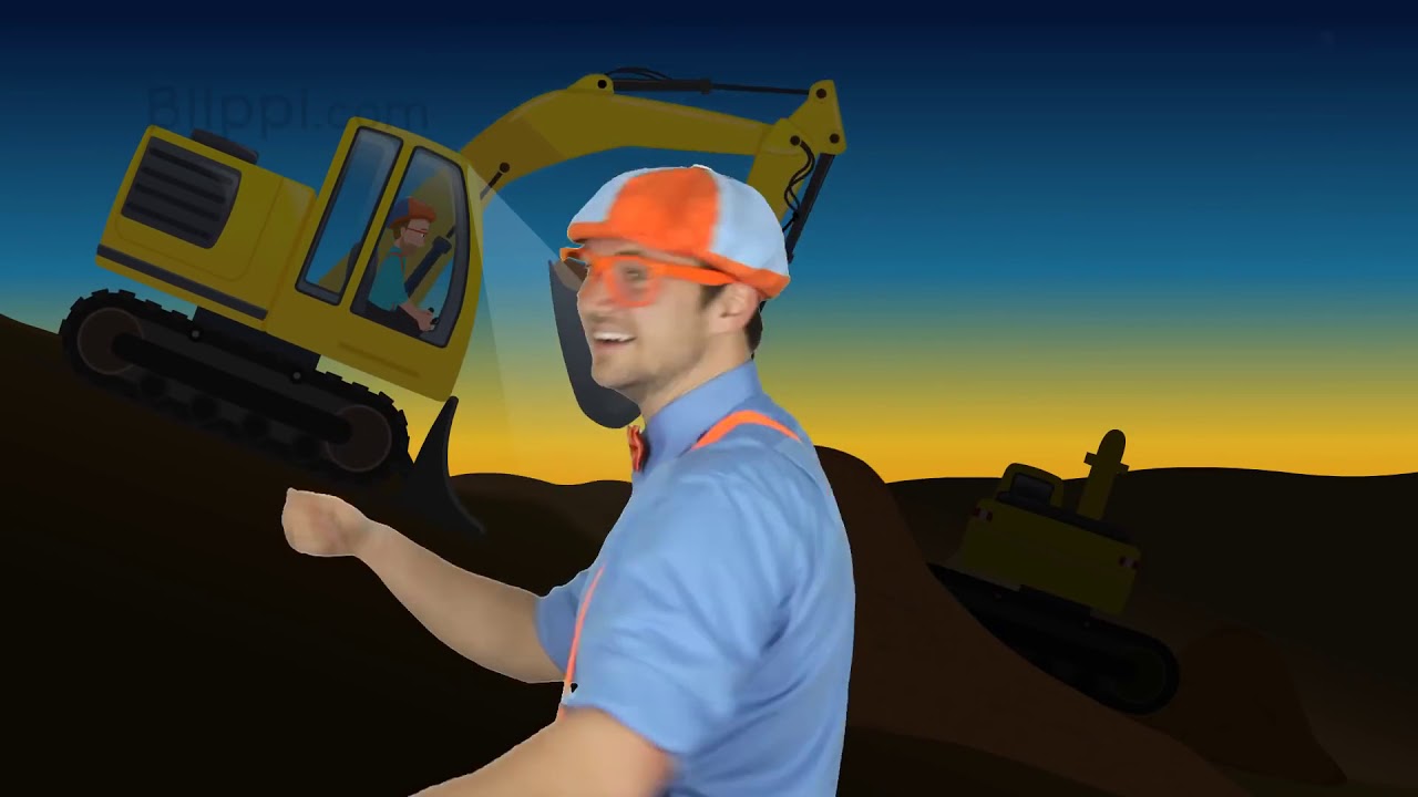 Construction Vehicles for Kids with Blippi The Excavator Song - YouTube