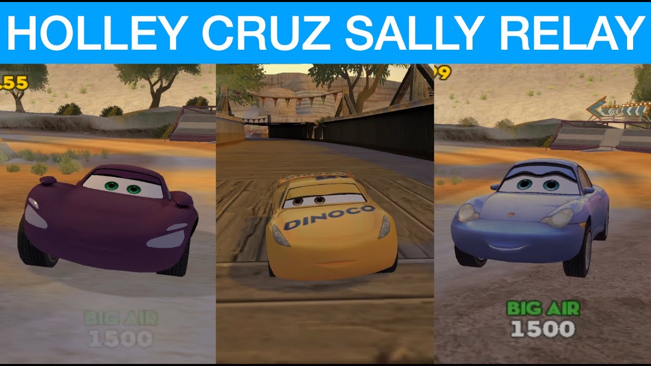 Holley, Cruz & Sally Relay | Cars Hi Octane - YouTube