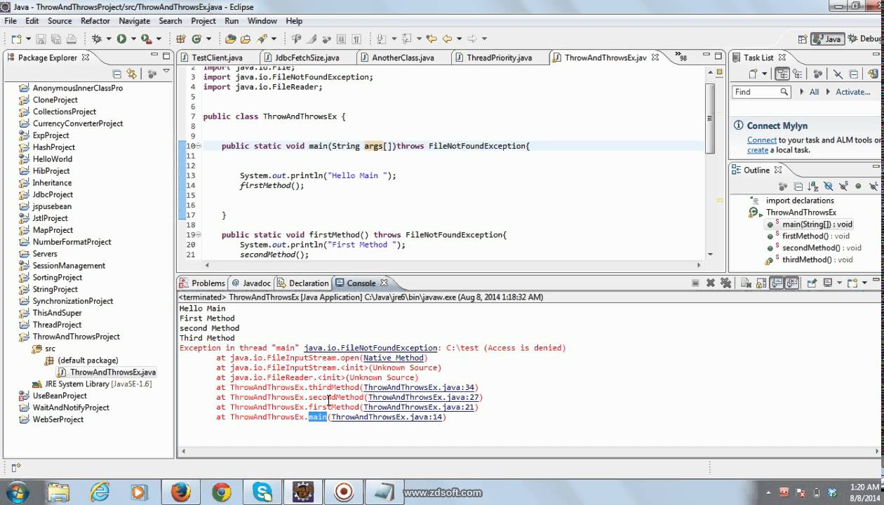 Video23 Throw And Throws in java - YouTube