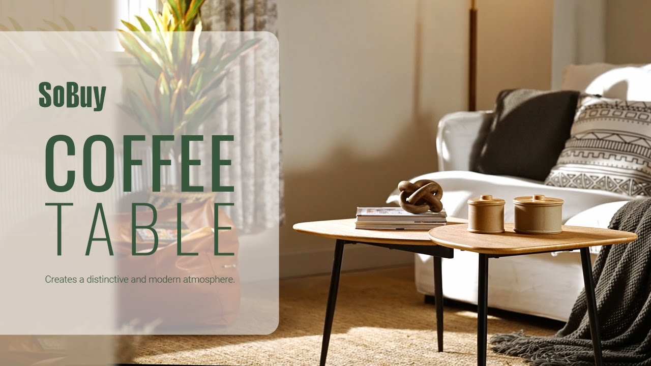 SoBuy Coffee table丨Living room table丨Sofa table丨Side table with 2 table ...