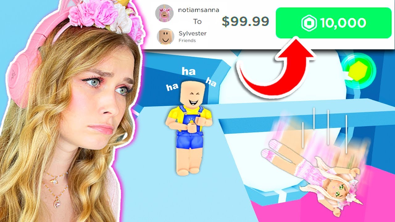 Paying My CHILD 10,000 ROBUX Every Time I FALL! (Roblox) - YouTube