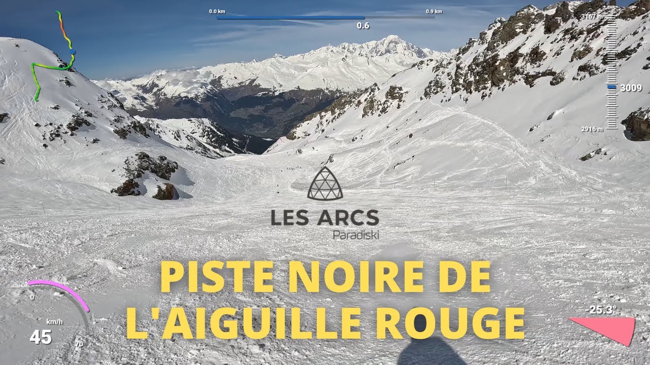 LES ARCS - PISTE NOIRE DE L'AIGUILLE ROUGE - GOPRO 4K - YouTube