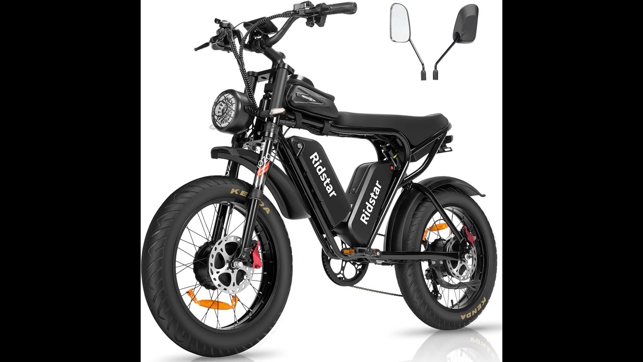 Electric bike Ridstar Q20 PRO, 52V, 2000W, 40Ah - YouTube
