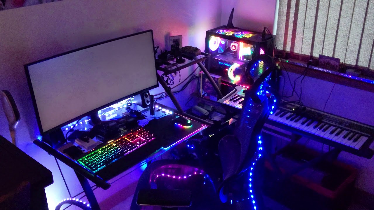 RGB LED Desk - YouTube
