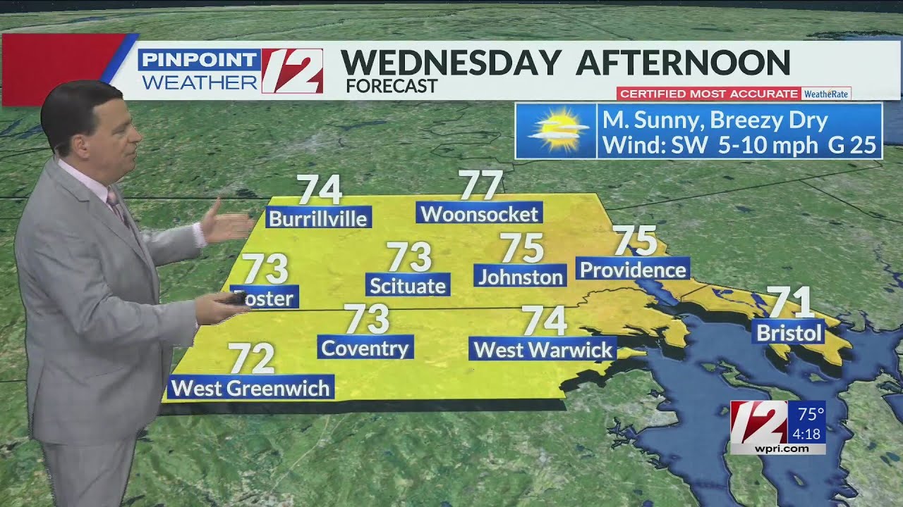 WPRI 12 Weather Now 10/22/24 Warm Dry Through Wednesday - YouTube