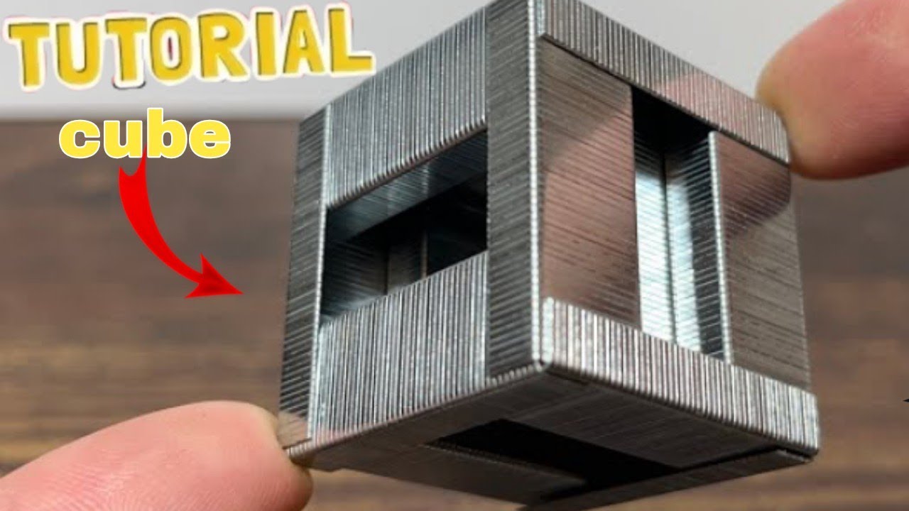 The staples Pin Cube Tutorial 16 pieces - YouTube
