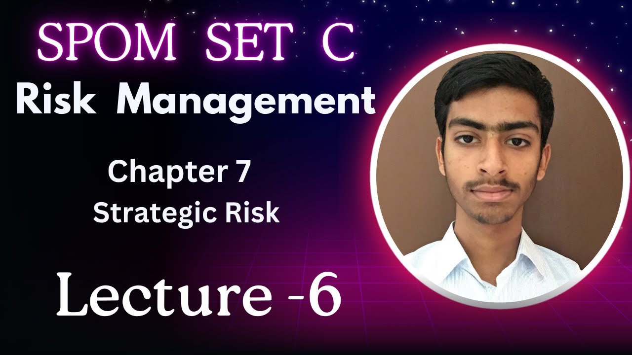 Lecture 6 | Chapter 7 | Strategic Risk | SPOM SET C Risk Management ...