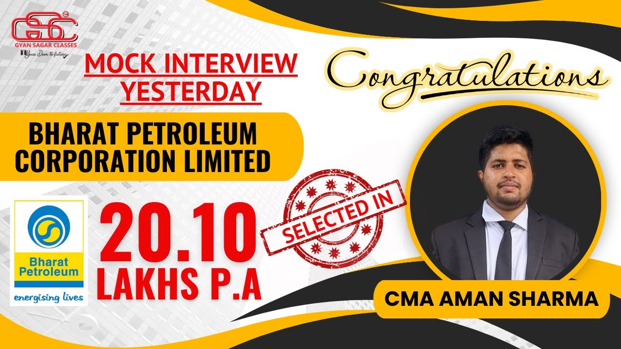 20 Lakh Package in CMA Campus | CMA Aman Sharma Mock Interview | CMA ...