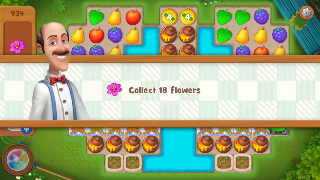 Gardenscapes level 934 - YouTube