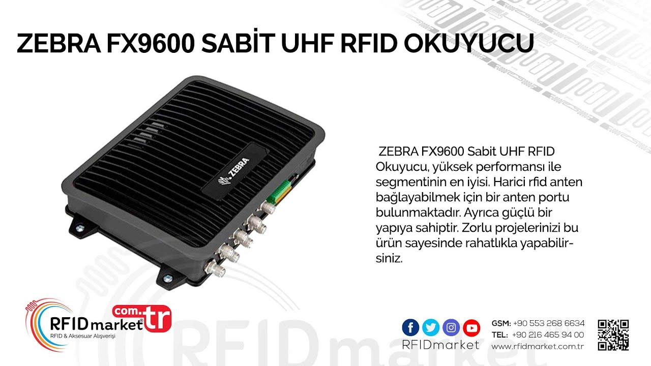 ZEBRA FX9600 Sabit UHF RFID Okuyucu - 4 Port - YouTube