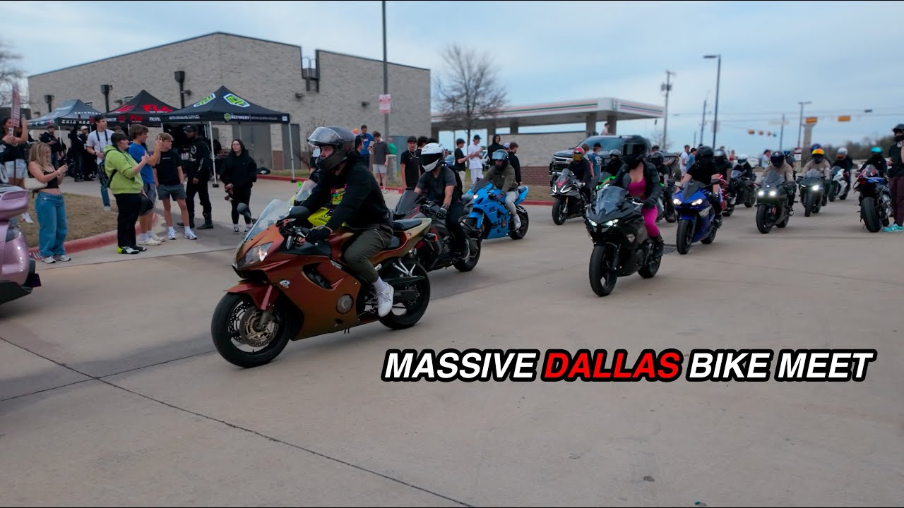 MASSIVE Bike Meet in Dallas! AFTER DARK MEET - YouTube