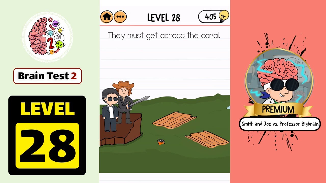 Brain Test 2 Smith and Joe Vs Professor Bigbrain Level 28 Walkthrough ...