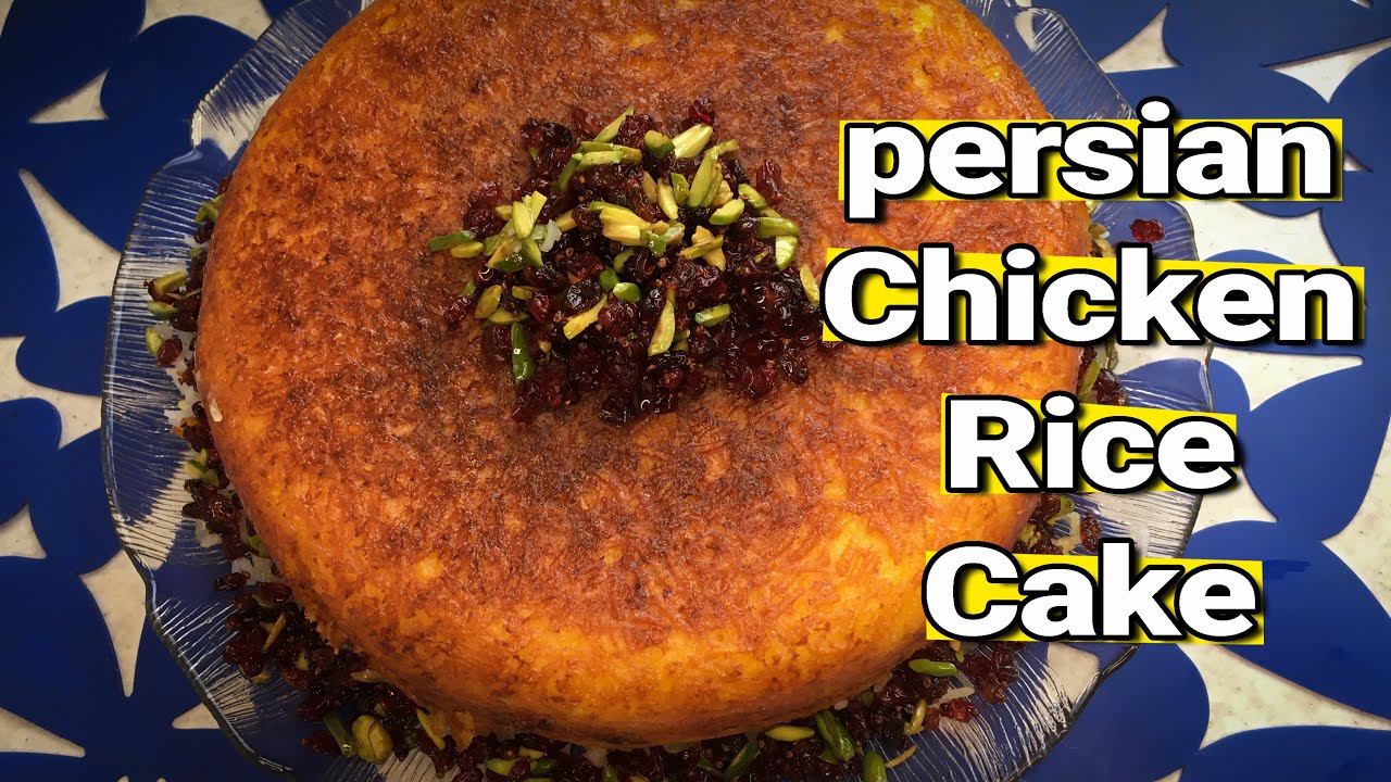 💛 Baked Crispy Chicken Rice Cake with Saffron | persian Tahchin 😍 - YouTube