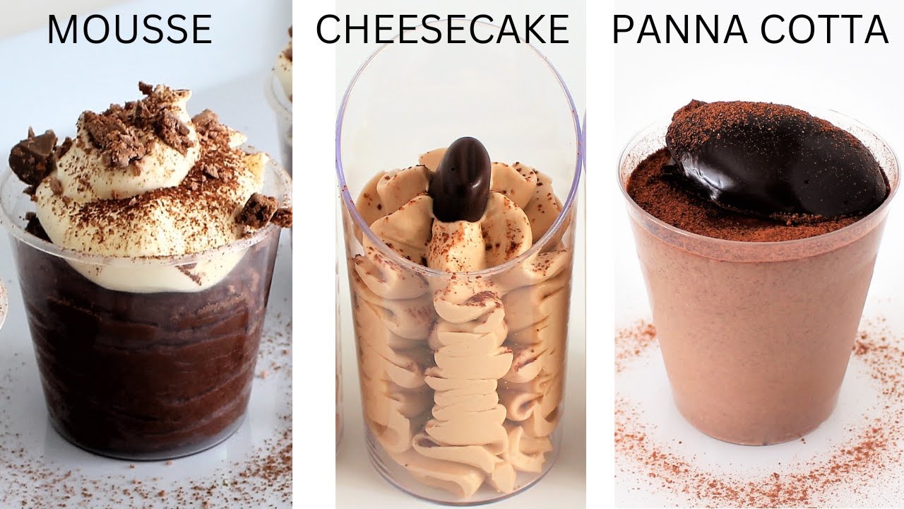 3 Delicious MOCHA Flavoured Desserts! Panna Cotta Chocolate Mousse and ...