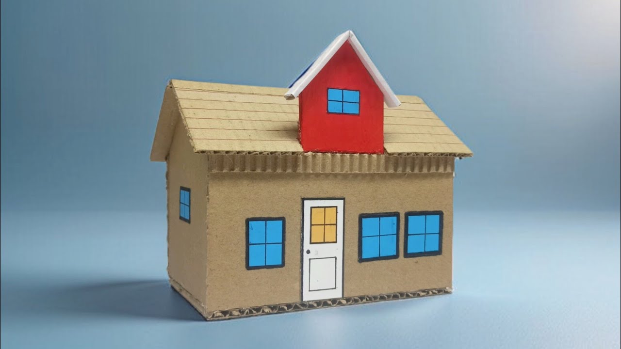 Build Beautiful Cardboard Dream Home from Scratch - DIY Miniature House ...