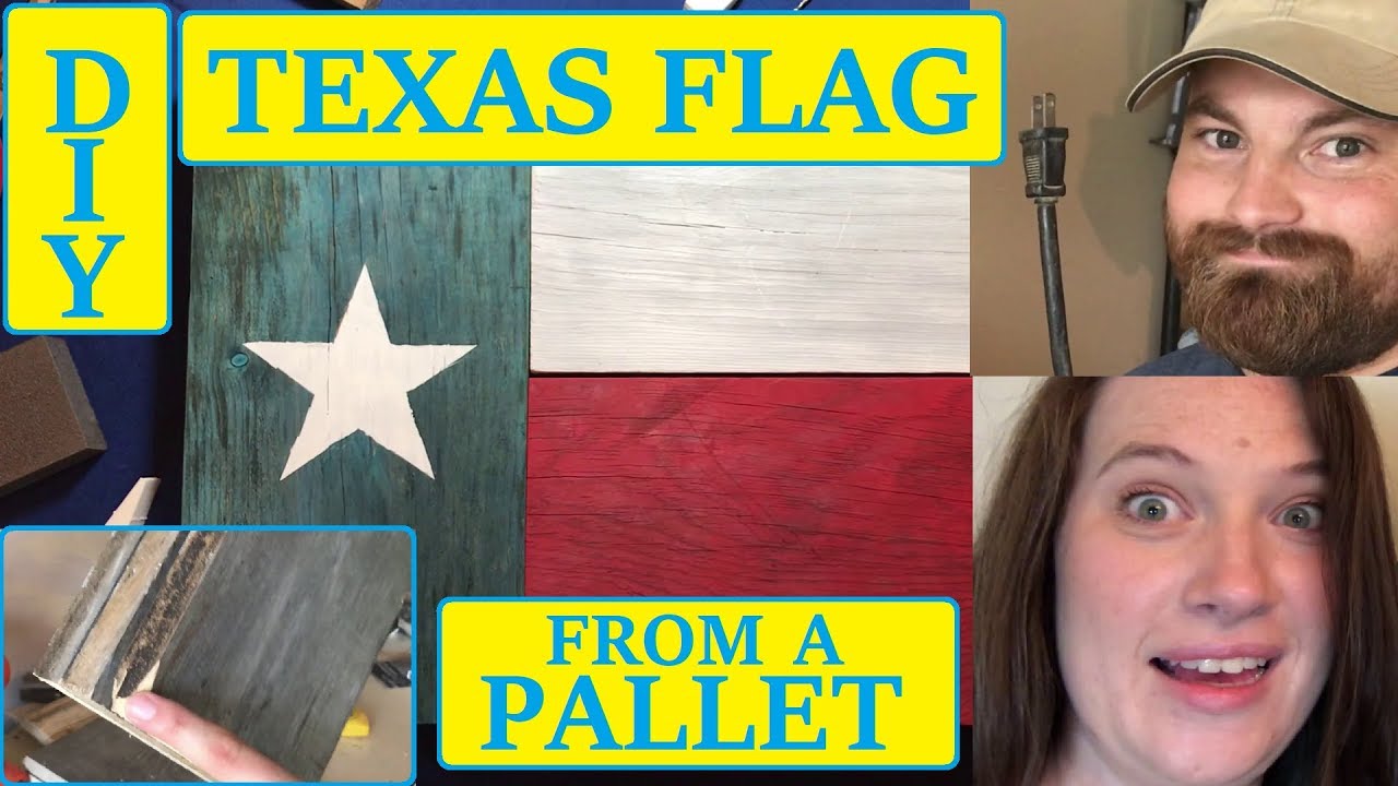 Simple Pallet Texas Flag Project, DIY - YouTube