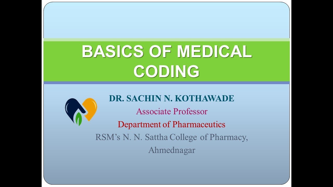 Medical Coding #medicalcoding @sachinkothawadespharmachannel - YouTube