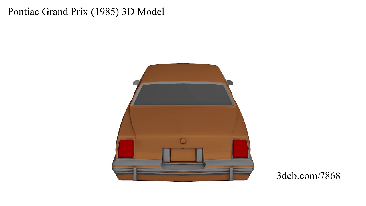 Pontiac Grand Prix (1985) 3D Model - YouTube