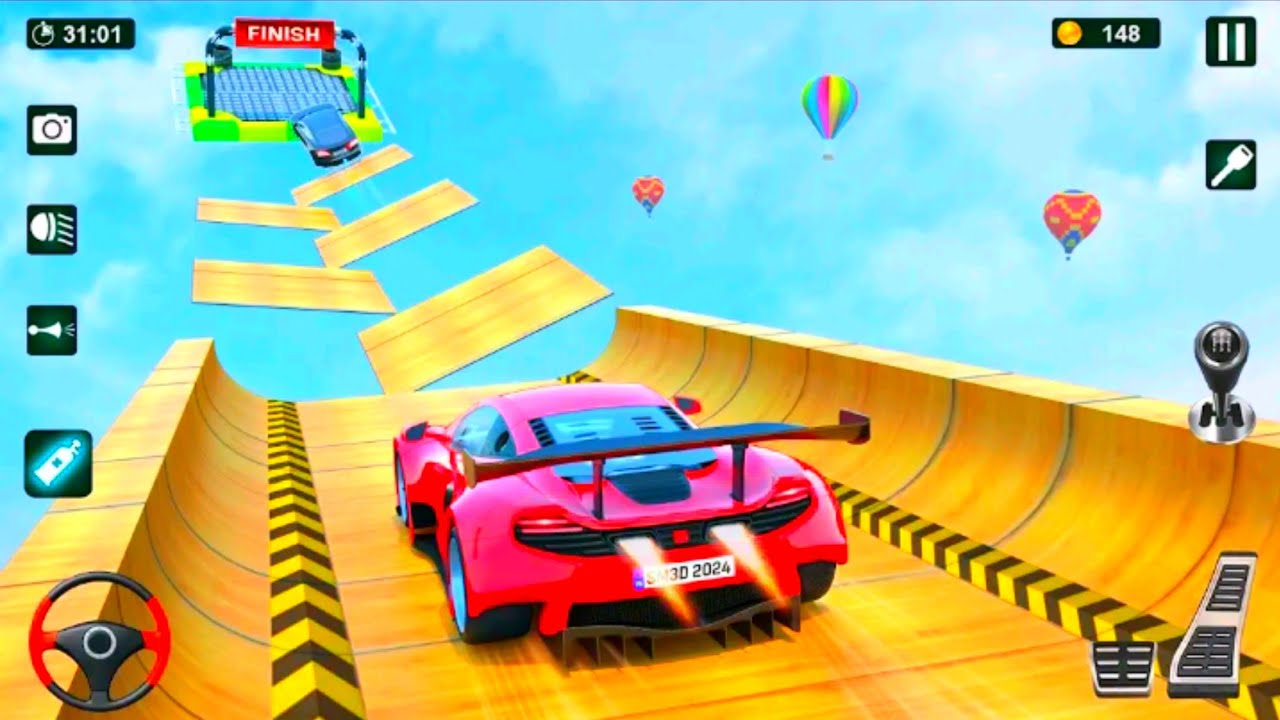 Car Ramp Stunt impossible level ll Gaming best Driving Stunt Ramp Game ...