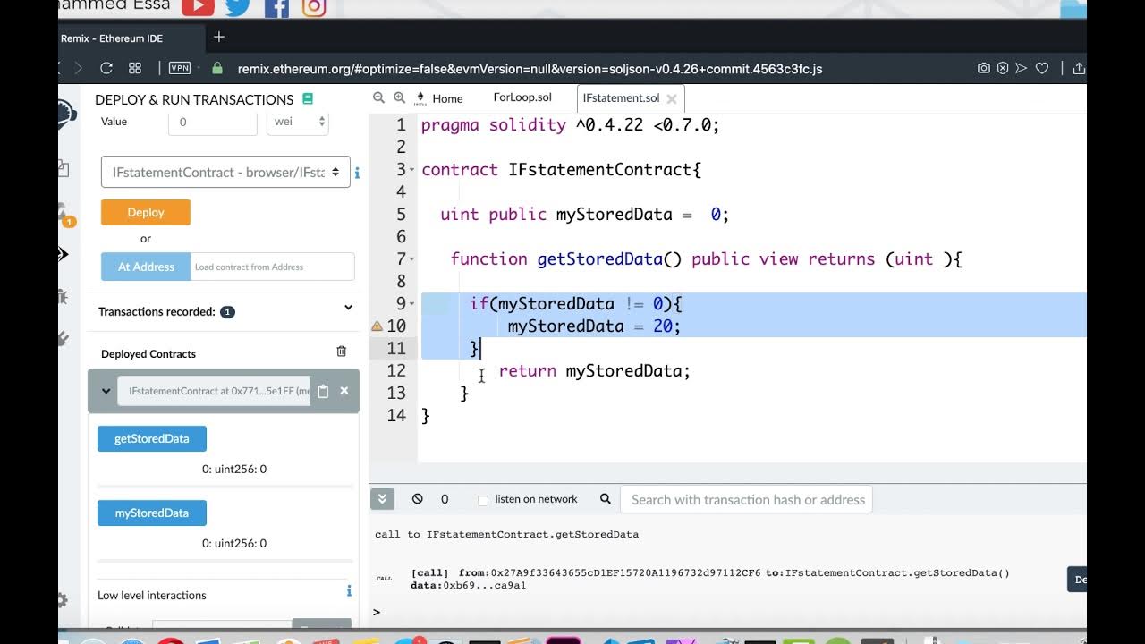 16 Ethereum Solidity if statement Condition - YouTube