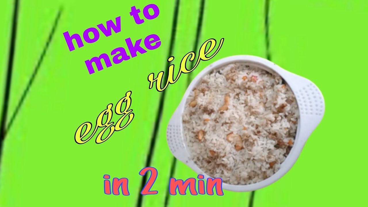 how to make egg rice - YouTube