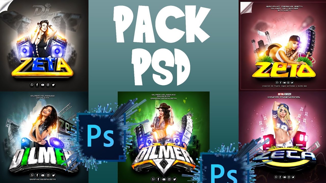 Descargar Pack 3 PSD editables Photoshop - YouTube