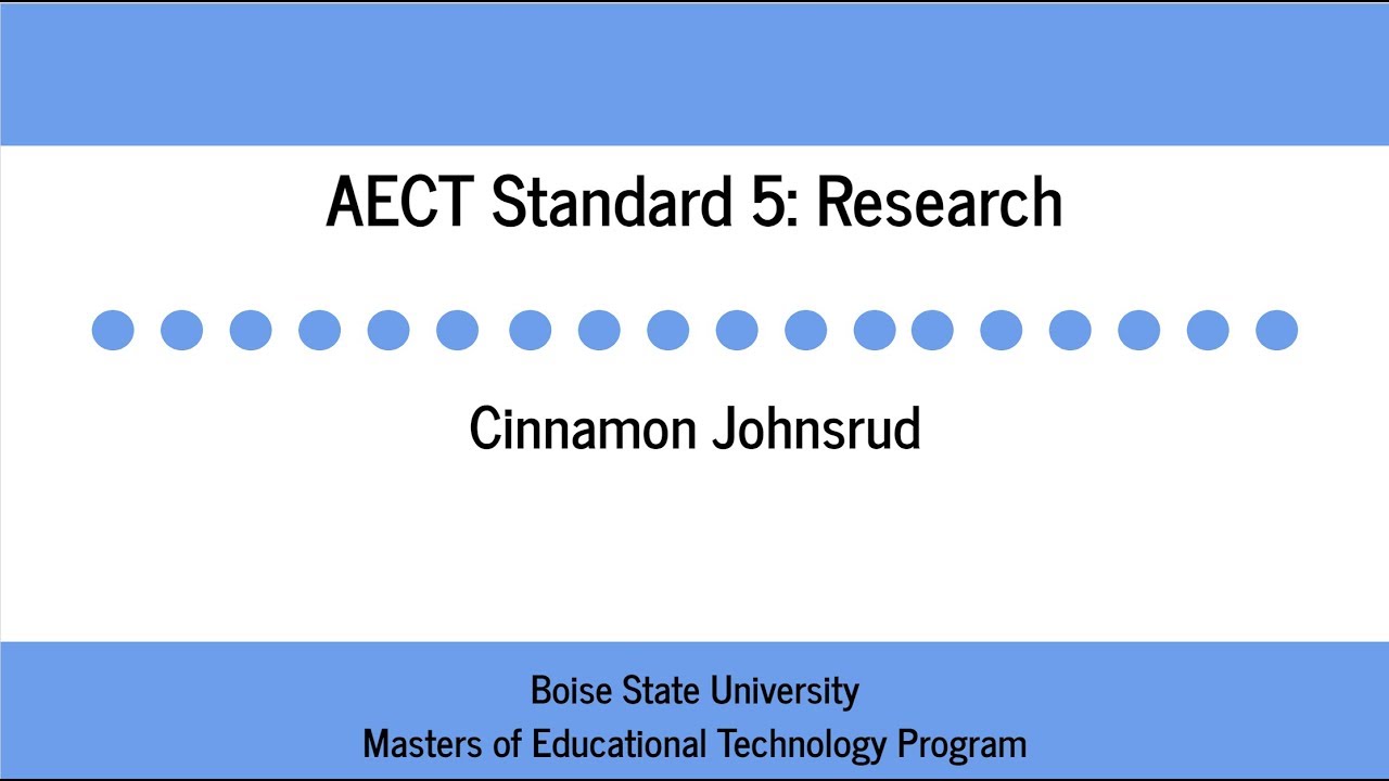 AECT Standard 5 - YouTube