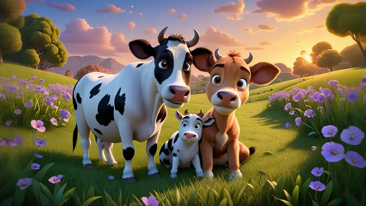 Coco Cow Eats Sweet Grass | Gentle Kids Song | Nursery Rhymes and Baby ...