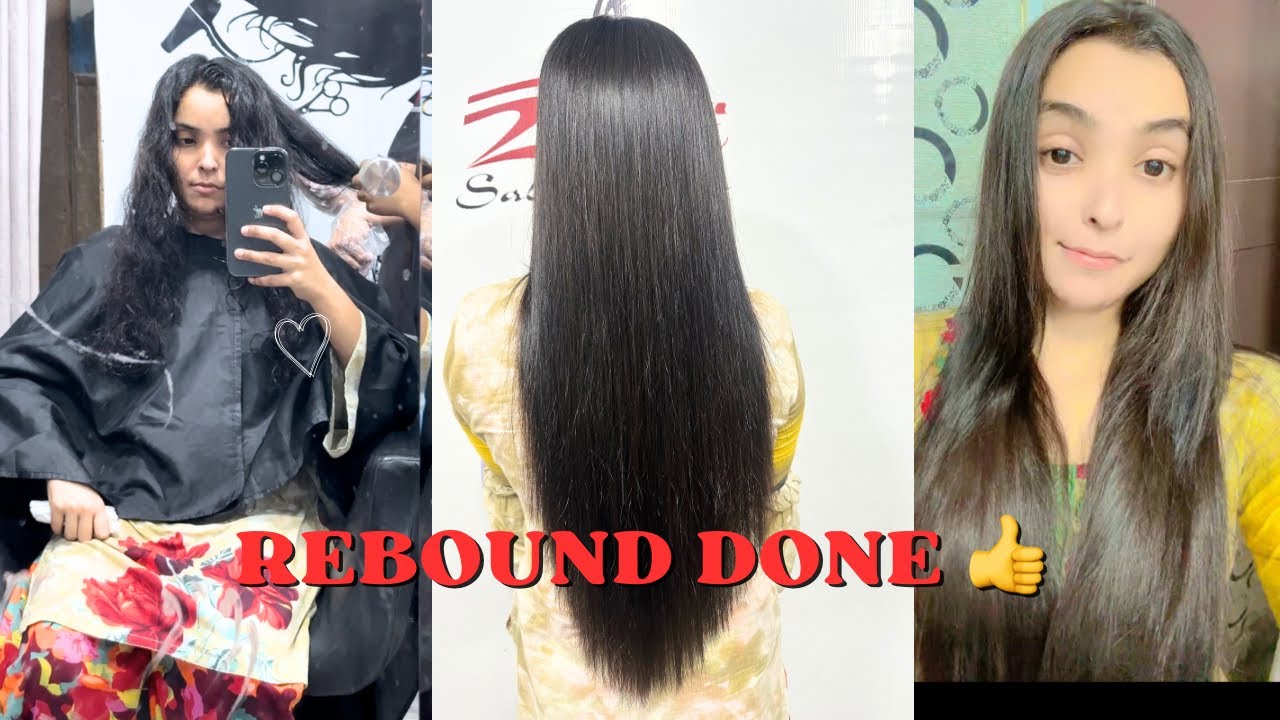 Hair Rebound Done 👍 || Curly Hair to Straight Hair 🥳 - YouTube