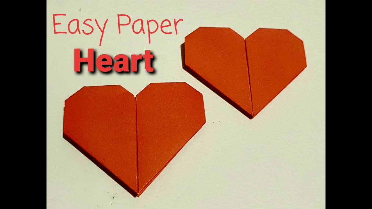 Easy Paper Heart | very easy way | how to make a paper heart. - YouTube