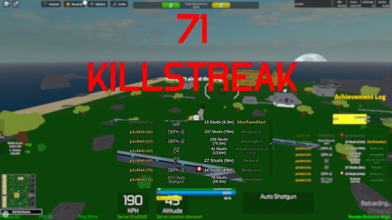 Roblox Base Wars - 71 Killstreak - YouTube
