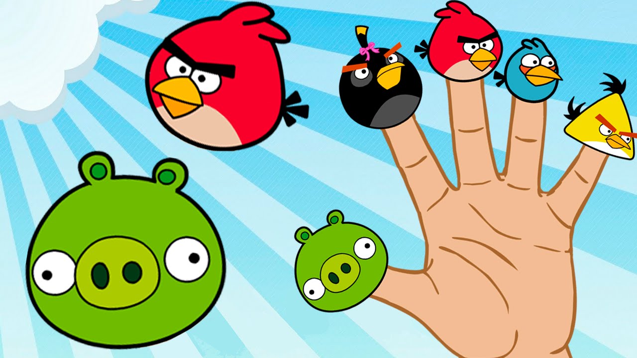 🌟 ANGRY BIRDS 🔊 Finger Family | Nursery Rhymes | Cartoons for childrens ...