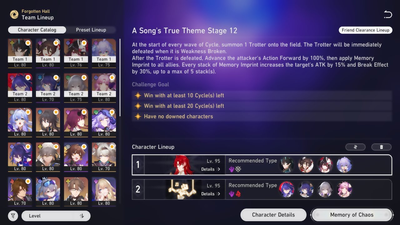 FREE-TO-PLAY MEMORY OF CHAOS A SONG'S TRUE THEME FLOOR 12 GAMEPLAY ...