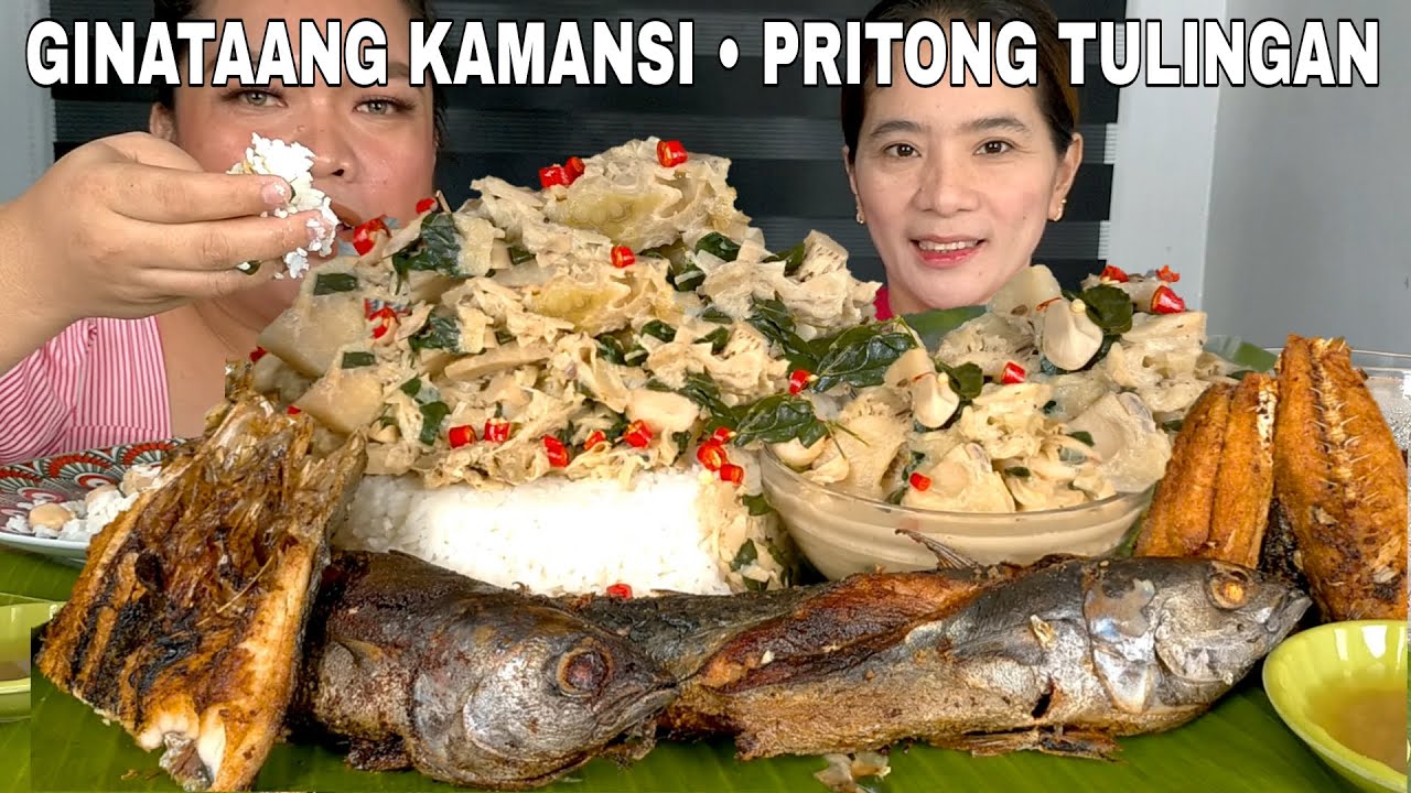 GINATAANG KAMANSI AT PRITONG TULINGAN DAING BANGUS | FILIPINO FOOD ...