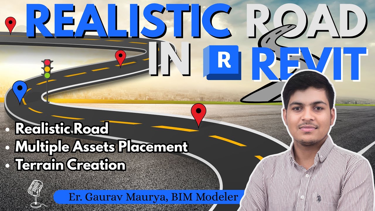 Realistic Road in Revit 🛣️| Terrain & Multiple Asset Placement | Step ...