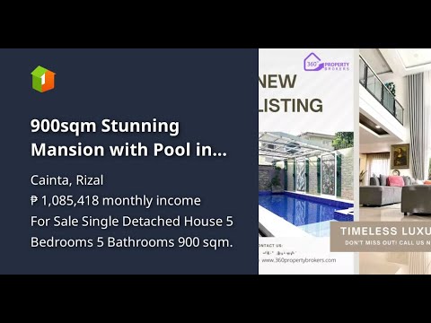 900sqm Stunning Mansion with Pool in Cainta Rizal - YouTube