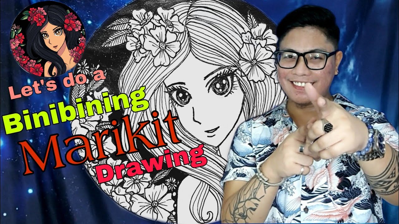 Binibining Marikit Drawing | Draw with me | How to Draw | Gil Vlogs ...