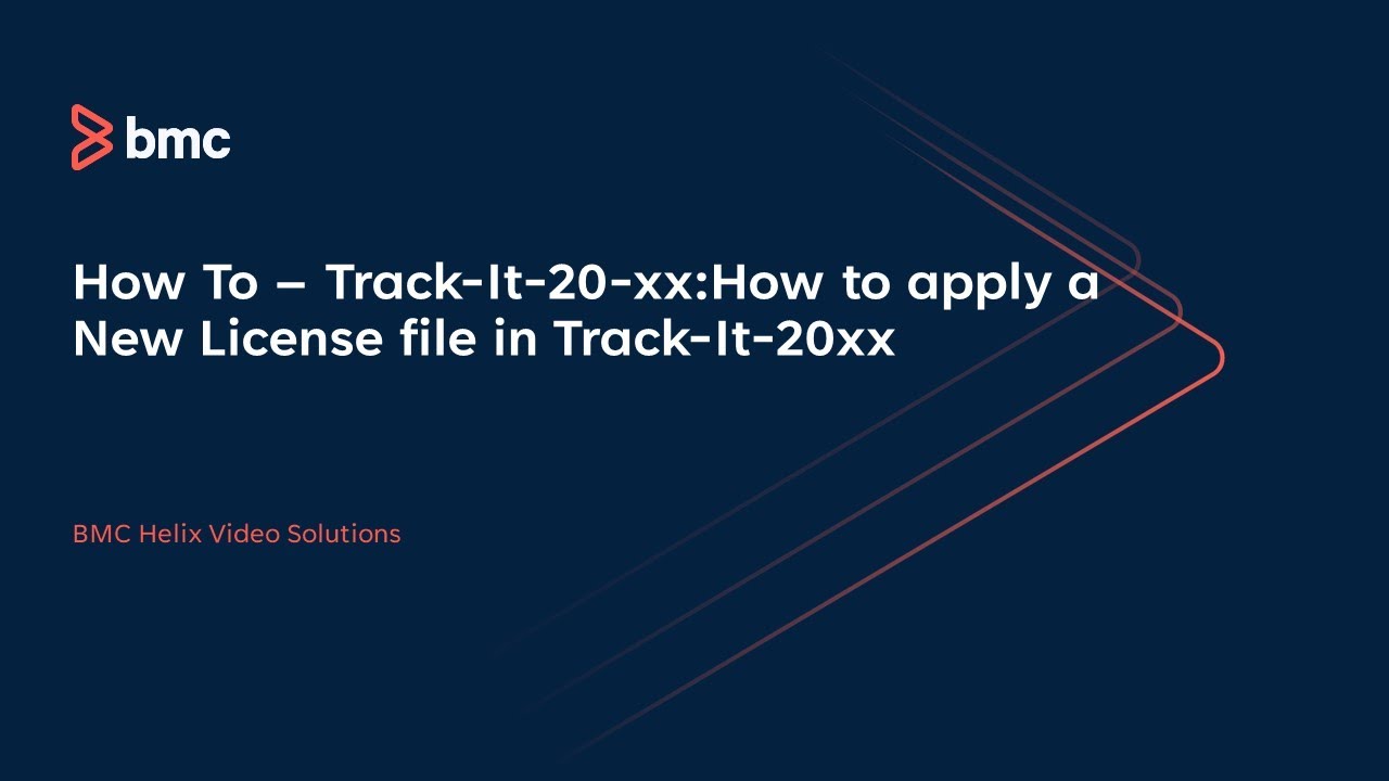 TrackIt: Track-It-20-xx - How to apply a New License file in Track-It-20xx - YouTube