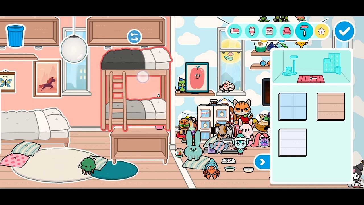 making my messy house clean and preppy style in toca boca - YouTube