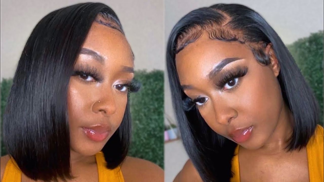 GLUELESS BOB WIG INSTALL | Beginner friendly | Must watch | Step by ...