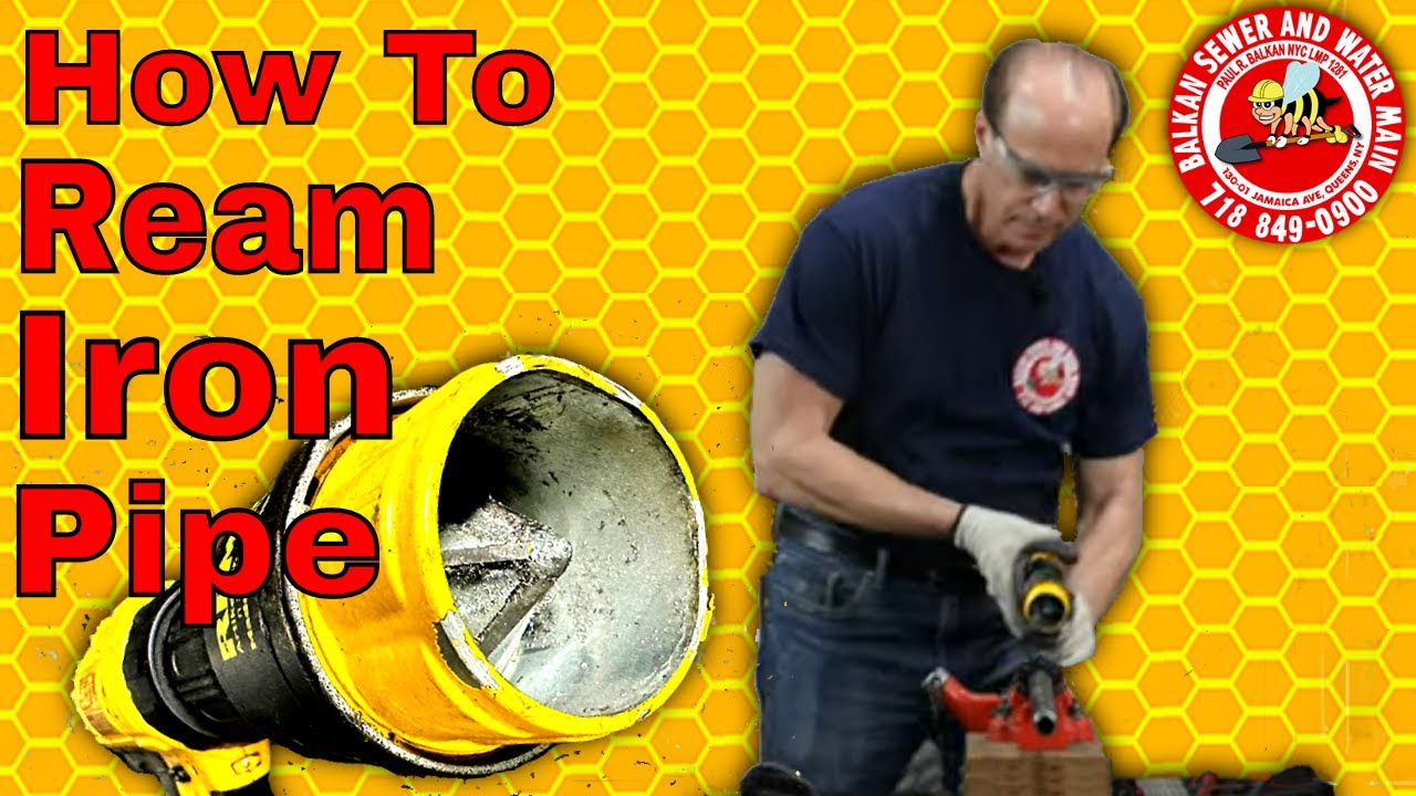 Ream Iron Pipe Using Cordless Drill - YouTube