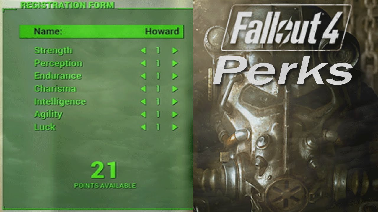 Fallout 4 Perks Revealed - Character Planning - YouTube