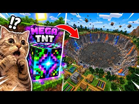 Cat Explodes MEGA TNT in Minecraft