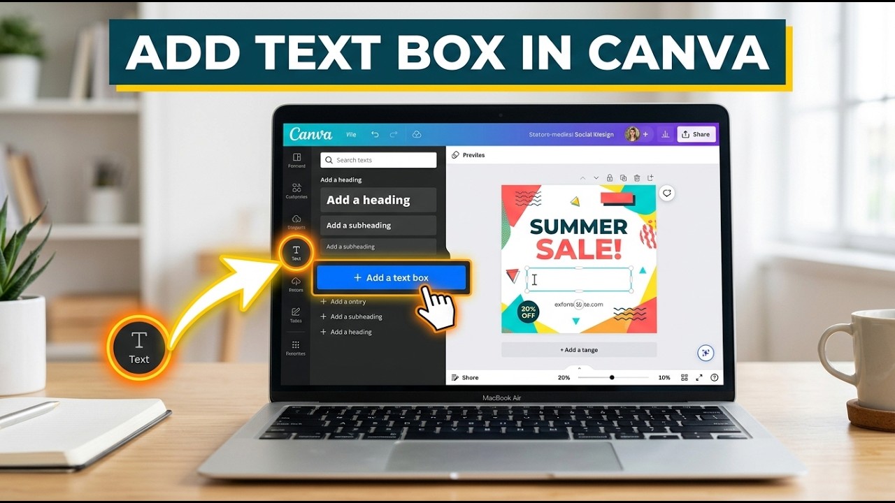 How to Add a Text Box in Canva - YouTube