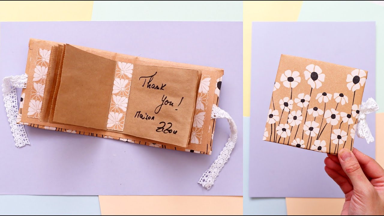 How to make a Vintage Mini Book - Easy DIY Scrapbook Tutorial - YouTube